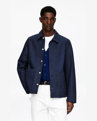 Arket Workwear-Jacke Aus Denim -Blau