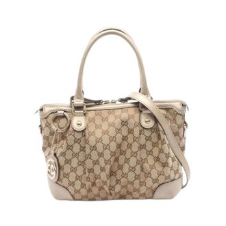 Gucci Sac &agrave; main vintage en toile GG Pre-owned - Femme - Pre-owned - Beige - Taille: ONE Size