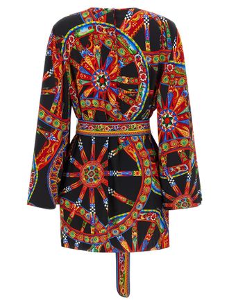 Dolce & Gabbana Womens Multicolor Silk Short Dress