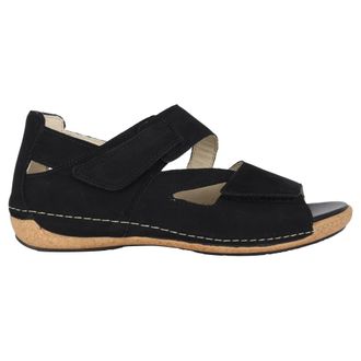 Waldl&auml;ufer Bequeme Weite Passform Sandale - Schwarz - - Shoes - Damen - Schwarzk - 37 1/2 EU