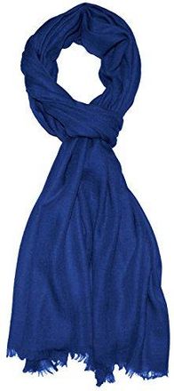 Lorenzo Cana Echarpe de 100% Cachemire pour lhomme - 70 x 200 cm, unicolore, monochrome - souple et noble - en bleu outremer