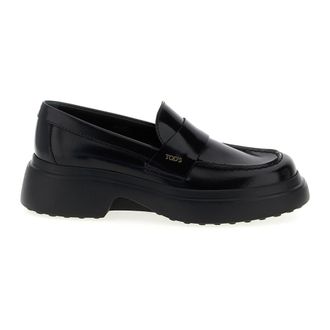 Tod's Loafer aus geb&uuml;rstetem Kalbsleder - - Shoes - Damen - Schwarzk - 41 EU