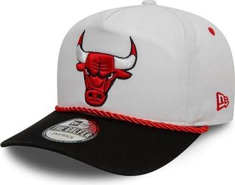 New Era Casquette de golfeur d&eacute;lav&eacute;e NBA pour homme ~ Chicago Bulls Blanc, blanc, S/M