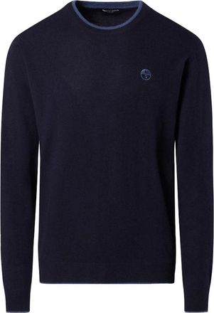 North Sails Blauer Pullover mit Kontrastkante - - Knitwear - Herren - Blau - L