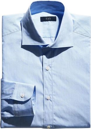 Fay Homme, Chemises, Bleu, Taille: M French Collar Shirt