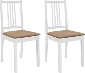 vidaXL Vidaxl - Ensemble de 2 chaises de salle à manger robustes et élégantes avec dossier élevé Diverses couleurs Couleur : brun blanc