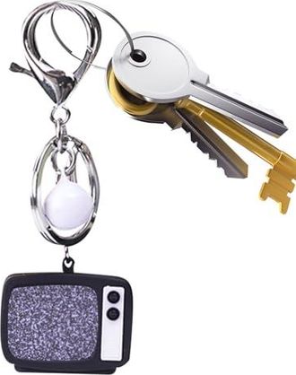 Generic Porte-cl&eacute;s TV | Portefeuille punk ornement avec son et lumi&egrave;re - Breloque de sac vintage - pour les fans de culture, les &eacute;tudiants, les, les adolescen