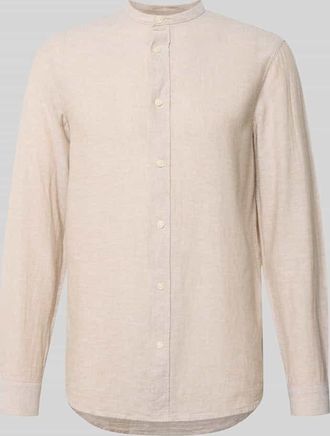 Only & Sons Slim Fit Freizeithemd aus Baumwoll-Leinen-Mix Modell CAIDEN