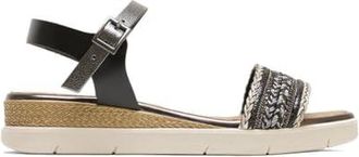 Porronet Clara 3148 Sandales plates noires pour femme, Noir, 36 EU