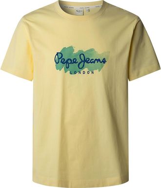 Pepe Jeans London Herren Milton Tee T-Shirt, Gelb (gl&auml;nzendes Gelb), XXL