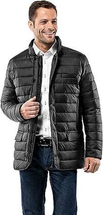 Vincenzo Boretti Blouson-veste matelassée chaude homme, design de long-blazer élegant, très léger, cintré avec col montant, pour demi saison, lhiver, automne, printemp