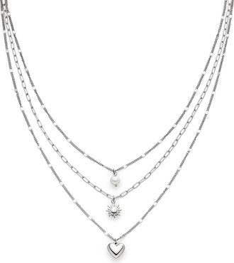 s.Oliver Necklace - Elegante Halskette aus poliertem Edelstahl - Silber - Gliederkette 55 cm - wasserfest & hautfreundlich