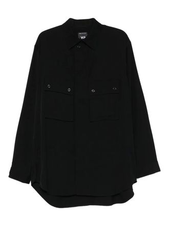Yohji Yamamoto chemise boutonn&eacute;e - Noir