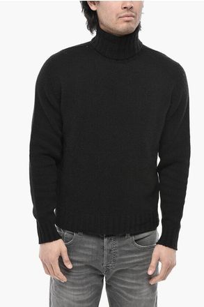 Palm Angels Turtleneck Sweater CURVED LOGO with Jacquard Logo size S