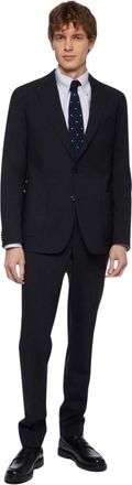 Brooks Brothers Homme, Costumes, Bleu, Taille: L Costume en laine m&eacute;lang&eacute;e