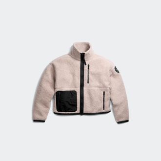 Canada Goose Simcoe Fleecejacke mit Rei&szlig;verschluss und Black Disc (Weiblich, Lucent Rose, S)