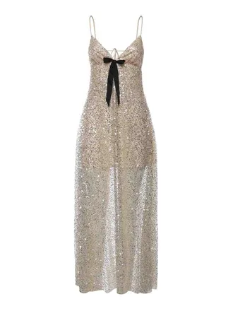 For Love & Lemons Maxi Robe - Argent