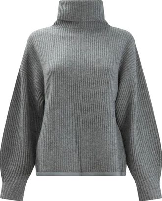 Max & Moi Femme, Pulls, Gris, Taille: 38 FR Pull Col Roul&eacute; Poppy