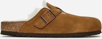Arket Shearling-Sandale Boston Von Birkenstock -Braun
