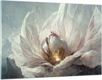 Arttor Wandbilder Dekoration Wohnzimmer Blume Art Deco Pfingstrose Bilder auf Glas 120x80cm Glasbild Schlafzimmer K&uuml;che Deko Wand Kunstdruck Art Gro&szlig; XXL Wan