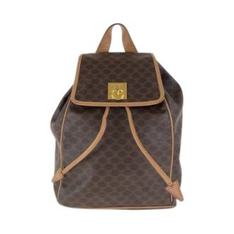 Celine Pre-owned Macadam PVC Leder Rucksack - - Pre-owned - Damen - Braun - ONE SIZE