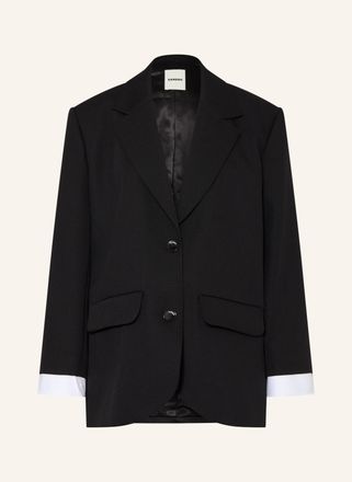 Sandro Sandro Blazer Im Materialmix Mit Leinen schwarz