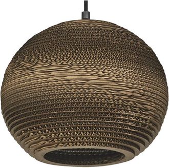 Ledvance Ledvance - Pendelleuchte Decor Cardboard Ball braun aus Wellpappe, leicht, E27, 260 mm Durchmesser, Leuchtenschirm aus recyceltem Material