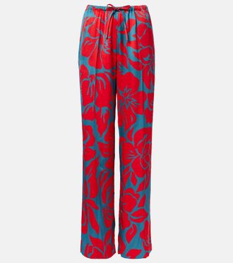 Dries Van Noten Pantalon palazzo &agrave; fleurs