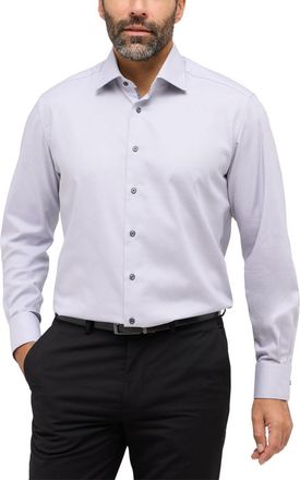 Eterna Herren Strukturhemd Comfort FIT 1/1 grau 45_H_1/1