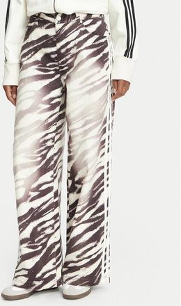 adidas Jeans Adilenium Season 6 Zebra Print Wide Leg Denim LH1954 Braun Wide Leg