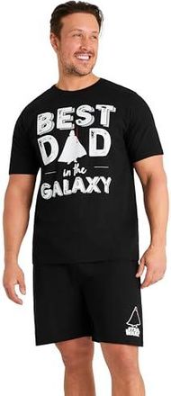 Disney Pyjama Homme Court, Doux et Confortable Coton Pyjamas Short - Star Wars Cadeau (Noir, 3XL)