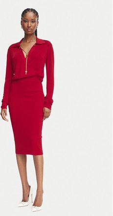 Elisabetta Franchi Coctailkleid AM-19S-66E2-V500 Rot Slim Fit