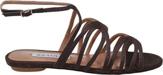 Aquazzura Femme, Chaussures, Brun, Taille: 40 EU Serenade Sandal Flat