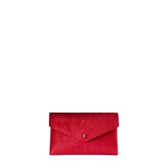 Elisabetta Franchi Velvet Umh&auml;ngetasche mit Kroko-Pr&auml;gung - - Bags - Damen - Rot - ONE SIZE