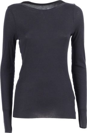 Majestic Filatures Col Bateau Manches Longues