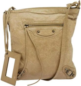 Balenciaga Pre-owned Cuir sacs-balenciaga - Femme - Pre-owned - Beige - Taille: ONE Size