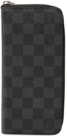 Louis Vuitton Portefeuille zipp&eacute; Pre-owned Damier Graphite - Femme - Pre-owned - Noir - Taille: ONE Size