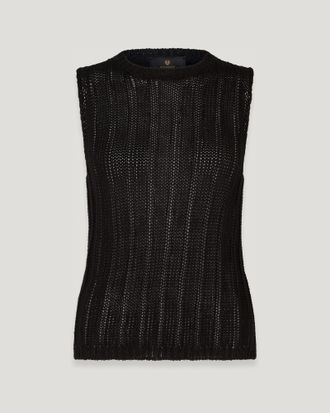 Belstaff Belstaff Veste Sans Manches Anchor pour femme Lin Noir délavé Taille XS