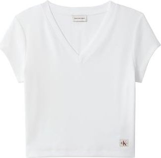 Calvin Klein T-shirt col V en coton m&eacute;lang&eacute;