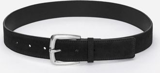 Arket G&uuml;rtel Aus Veloursleder -Schwarz