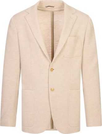 Canali Homme, Vestes, Beige, Taille: 3XL Veste en jersey