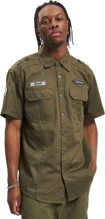 Brandit Luis Vintage Shirt Short Sleeve, Farbe: Olive,7XL