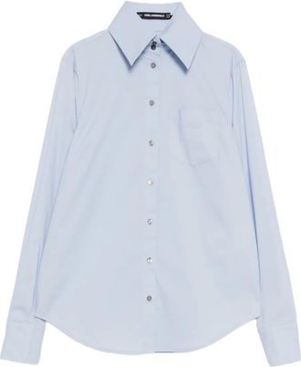 Karl Lagerfeld poplin long-sleeve shirt - Blau