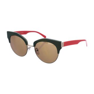 Marni Ovale blau-gr&uuml;ne Sonnenbrille - - Accessories - Damen - Rot - ONE SIZE