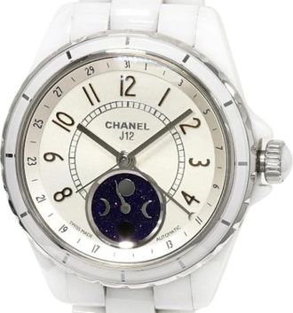 Chanel Montre J12 &agrave; cadran argent&eacute; Pre-owned - Homme - Pre-owned - Blanc - Taille: ONE Size
