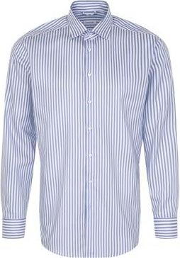 Seidensticker Chemise à Manches Longues Coupe Droite, Bleu Moyen, 44 cm Homme