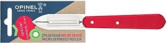 Opinel Opinel- &Eacute;plucheur N&deg;115 Microdent&eacute;-Lame Acier Inox 6 cm avec Microdenture-Id&eacute;al pour Peler Facilement Tomates et Kiwis-Manche Confortable en Charme Ve