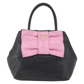 Prada Pre-owned Sac Bow - Femme - Pre-owned - Noir - Taille: ONE Size