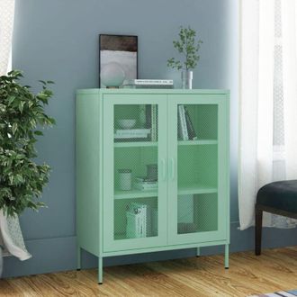 vidaXL Armoire de rangement Vert menthe 80x35x101,5 cm Acier Vidaxl