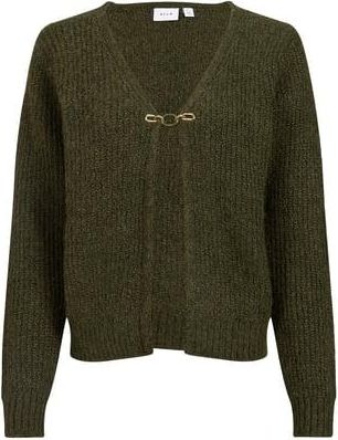 Vila Pull col V uni &agrave; d&eacute;tail m&eacute;tallique